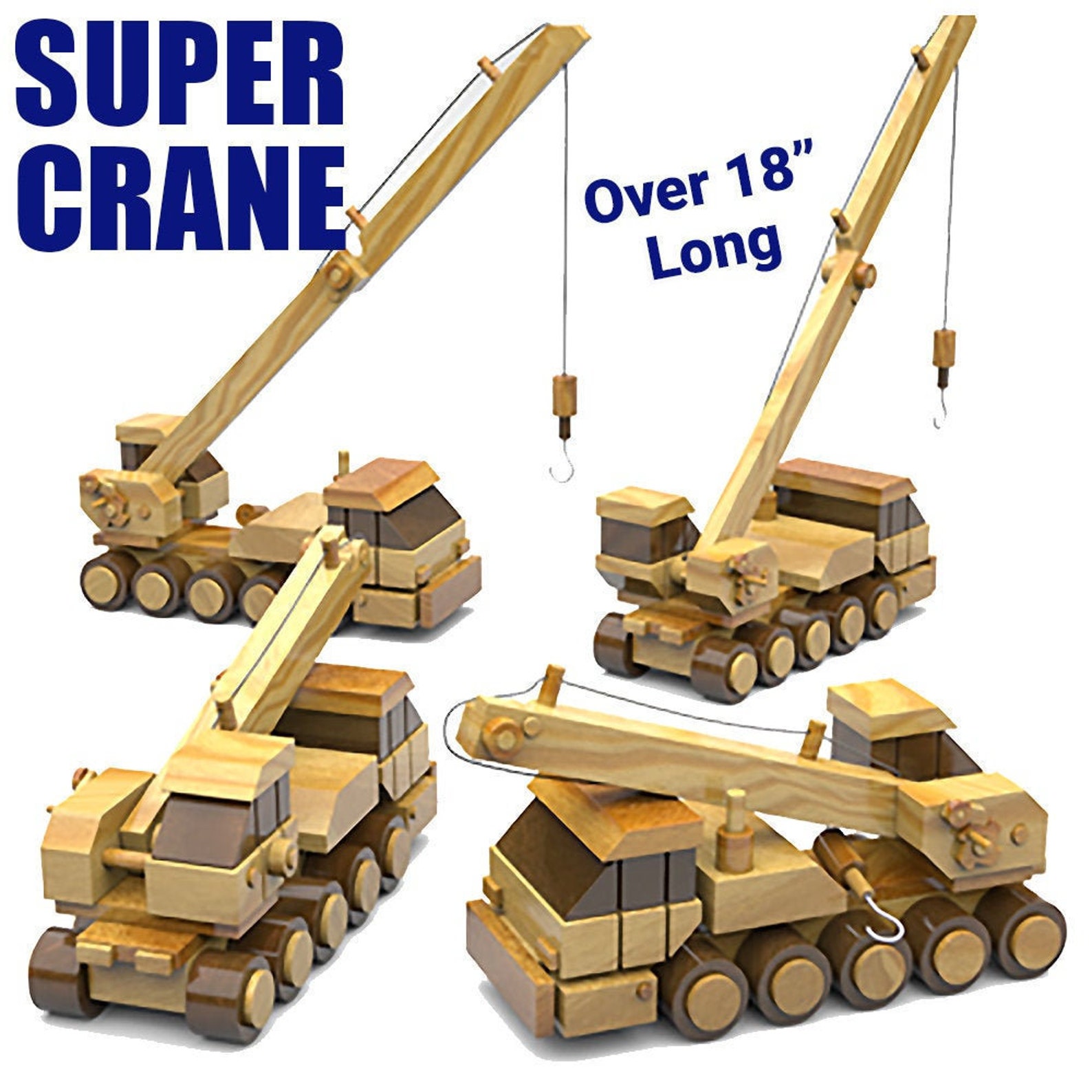 Table Saw Magic Super Crane Wood Toy Plans & Patterns PDF - Etsy