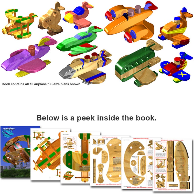Build Toy Airplanes Wood Toy Plans PDF Ebook Download | Etsy