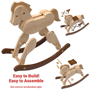 Classic Keepsake Rocking Horse Wood Toy Plans & Patterns (PDF Download ...