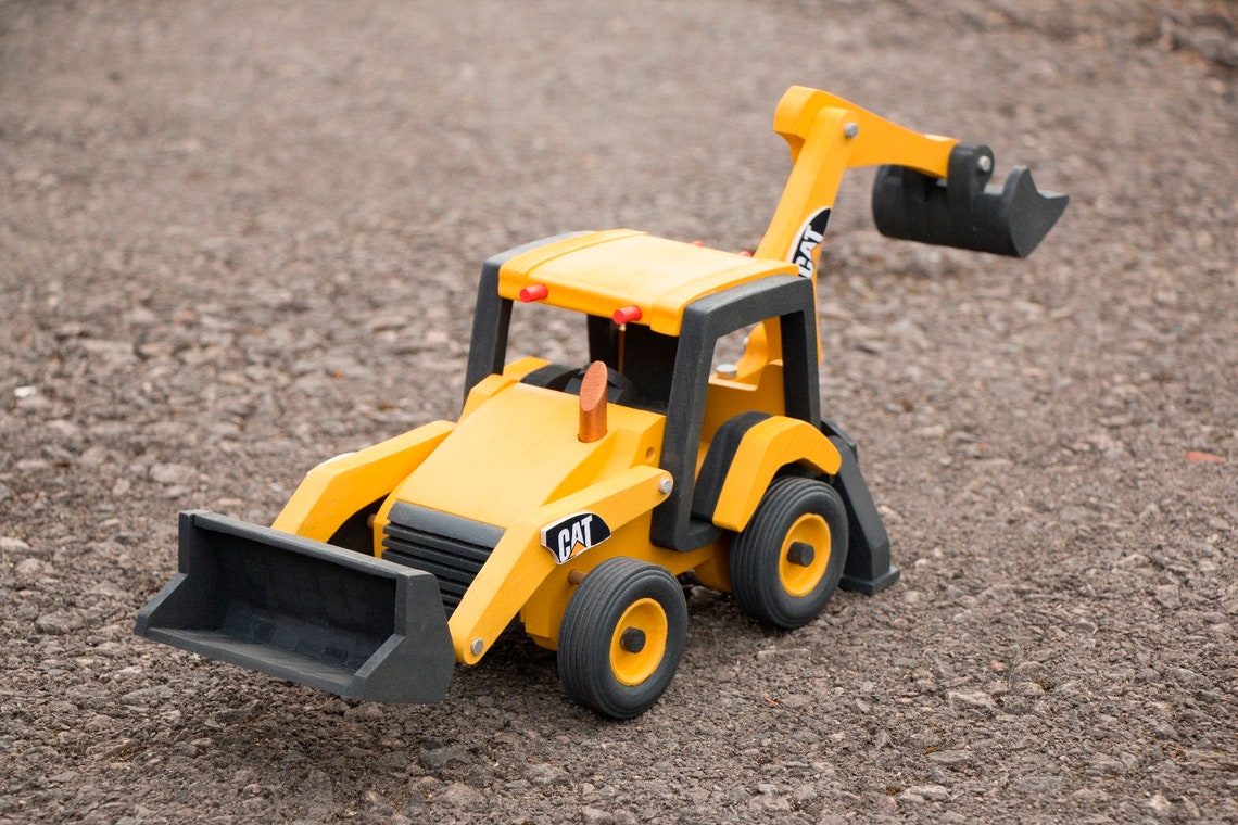 CAT Backhoe Loader Wood Toy Plans & Patterns PDF Download - Etsy