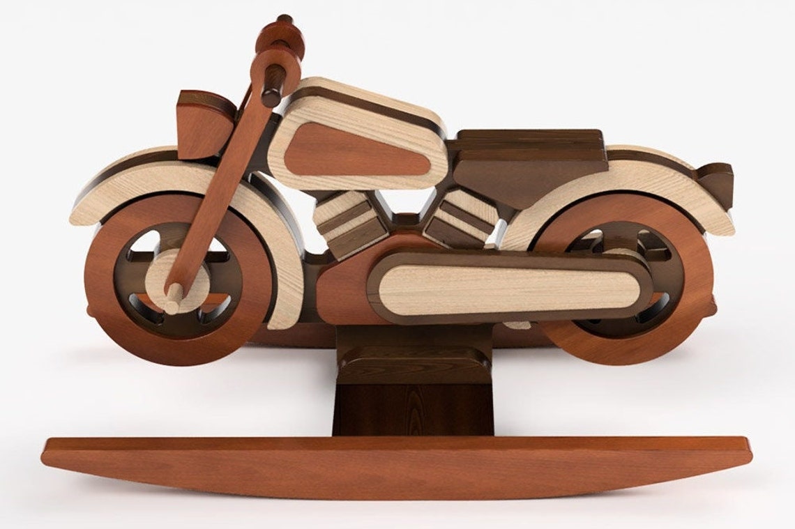 Rocking Motorcycle Wood Toy Plans & Patterns PDF Download - Etsy
