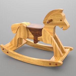 Antique 1890 Rocking Horse + Quick N' Easy Heirloom Rocking Horse Wood ...