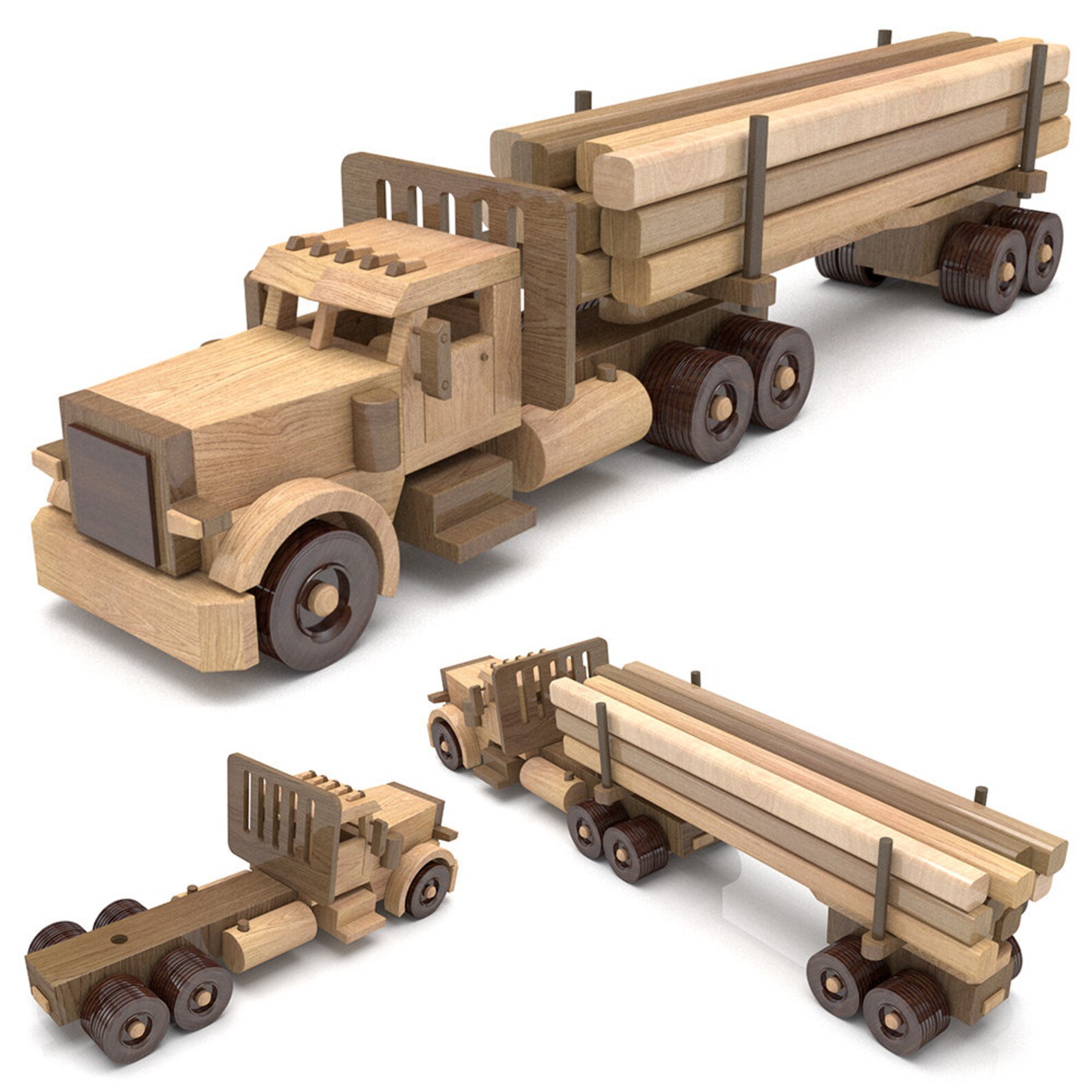 Peterbilt 389 Pro Logging and Tow Trucks Wood Toy Plans & Patterns (2 ...