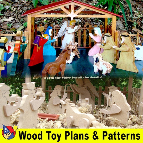 Wooden Nativity Set Toys - Etsy
