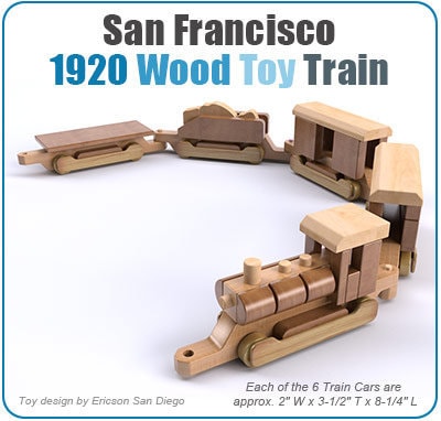 San Francisco 1920 Wood Toy Train PDF Download - Etsy