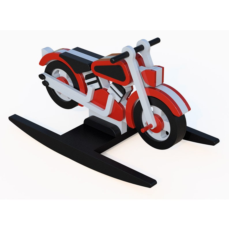Rocking Motorcycle Wood Toy Plans & Patterns PDF Download - Etsy