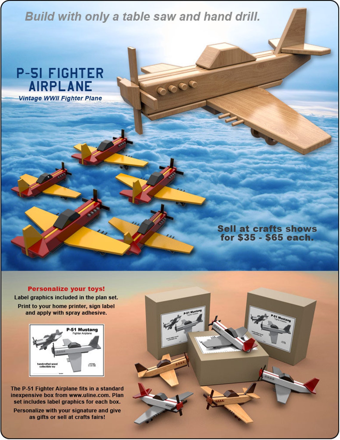Table Saw Magic P-51 Fighter Airplane PDF Download - Etsy