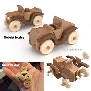 Six Mini Model A Cars Wood Toy Plans and Patterns (PDF Download + SVG ...