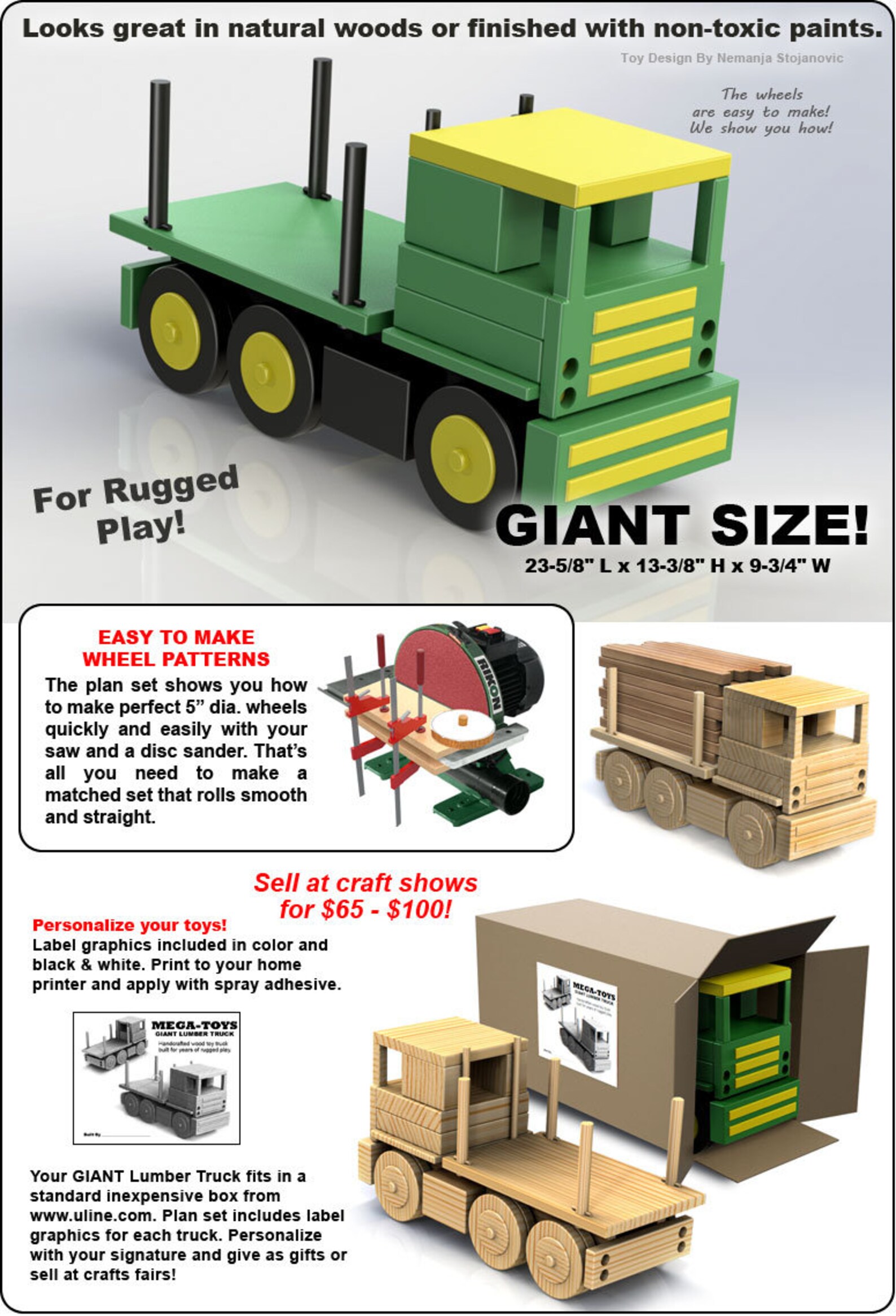 Mega-toys GIANT Lumber Truck PDF Download - Etsy