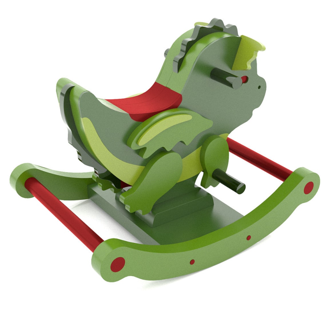 Puff the Rocking Dragon Wood Toy Plans & Patterns (PDF Download + SVG ...