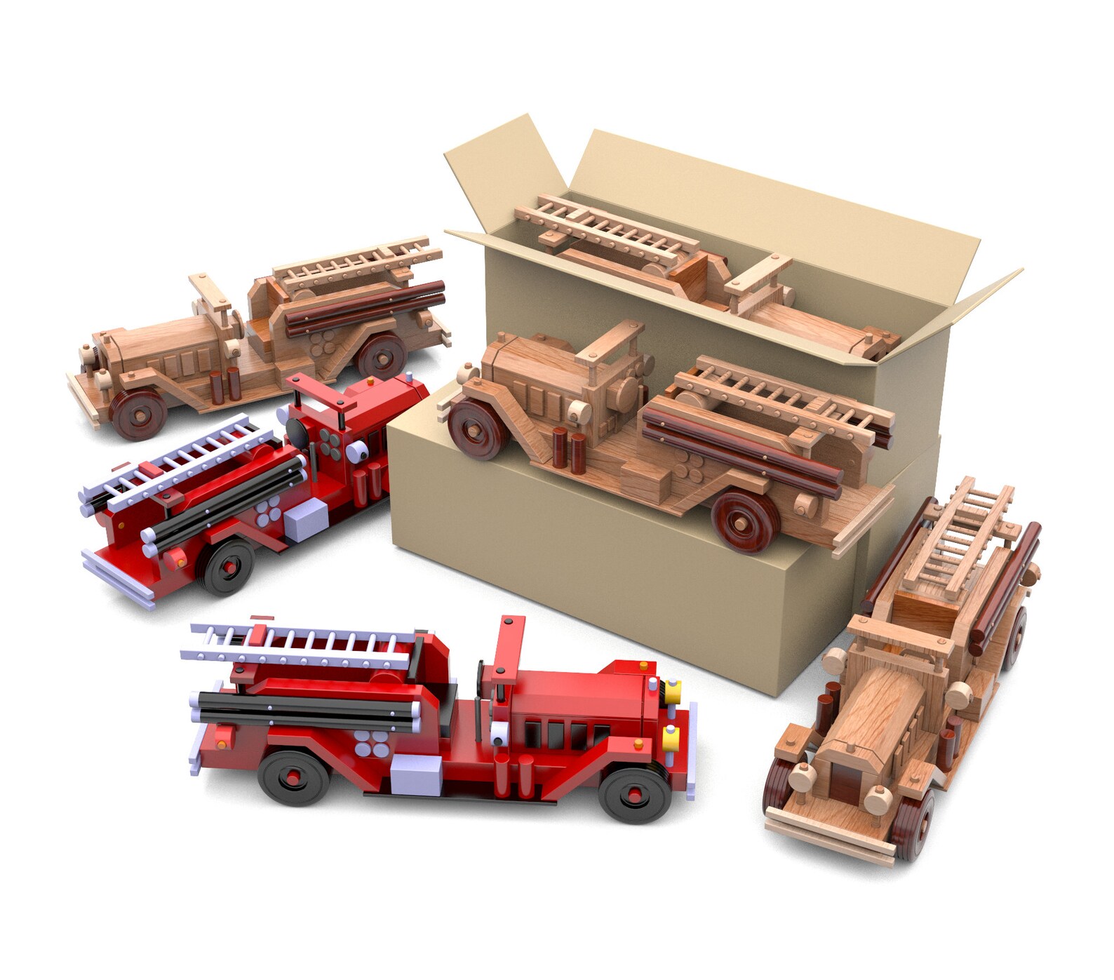 Table Saw Magic 1932 Fire Engine No. 36 Wood Toy Plans & Patterns (PDF ...