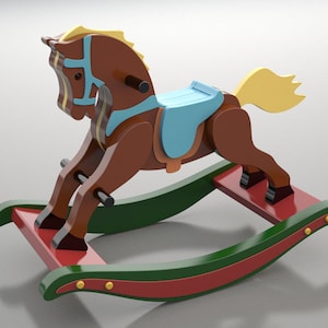 Antique 1890 Rocking Horse + Quick N' Easy Heirloom Rocking Horse Wood ...