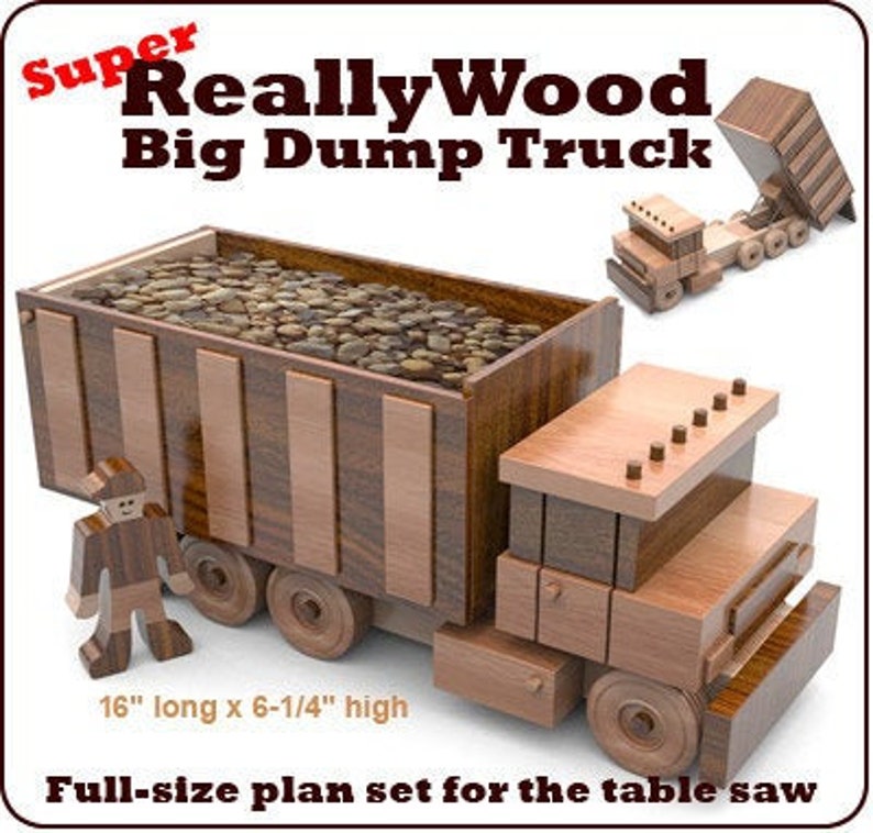 Wood Toy Plan Super Reallywood Big Dump Truck PDF Download - Etsy