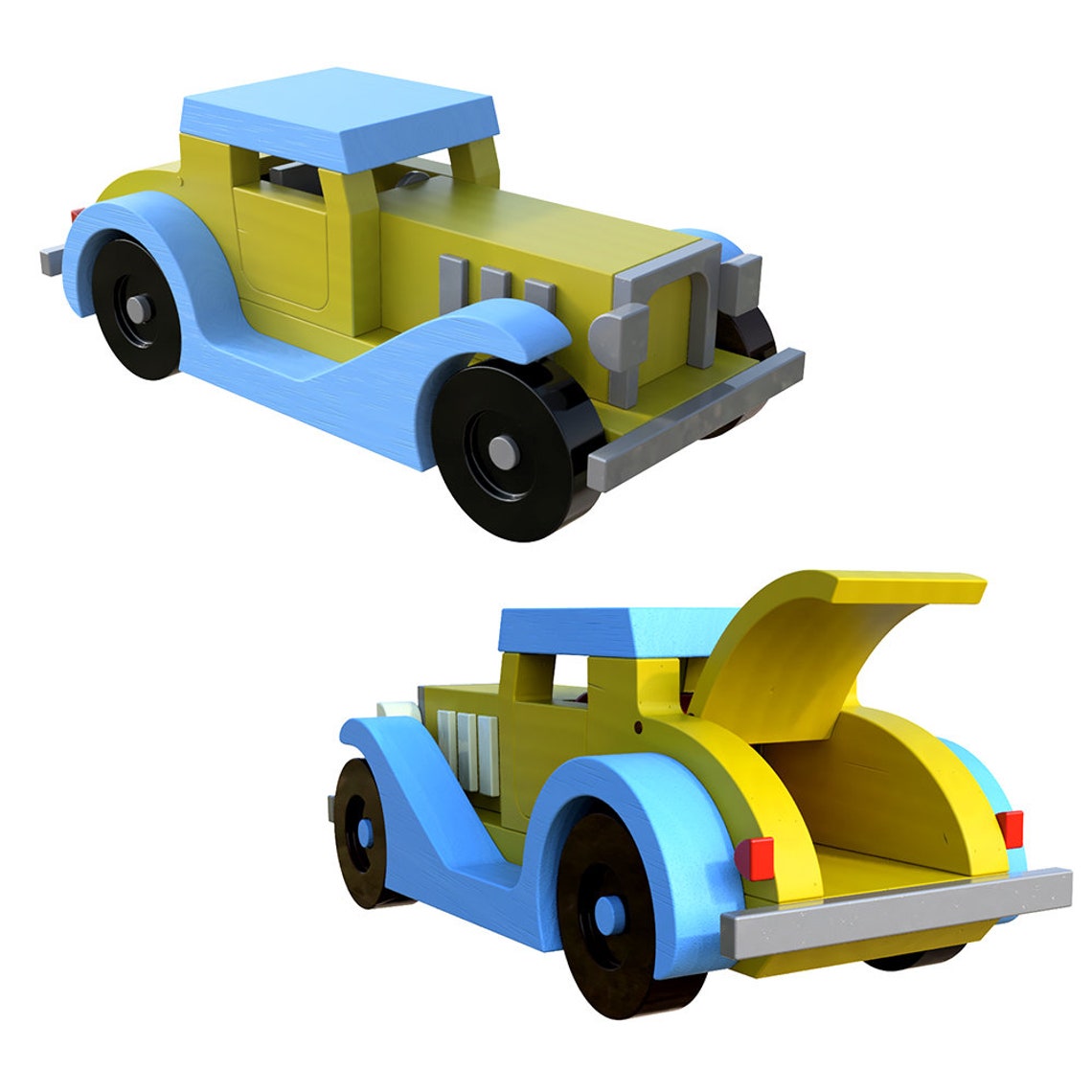 1930 FBI Limo & Gangster Cars Wood Toy Plans and Patterns (4 PDF ...