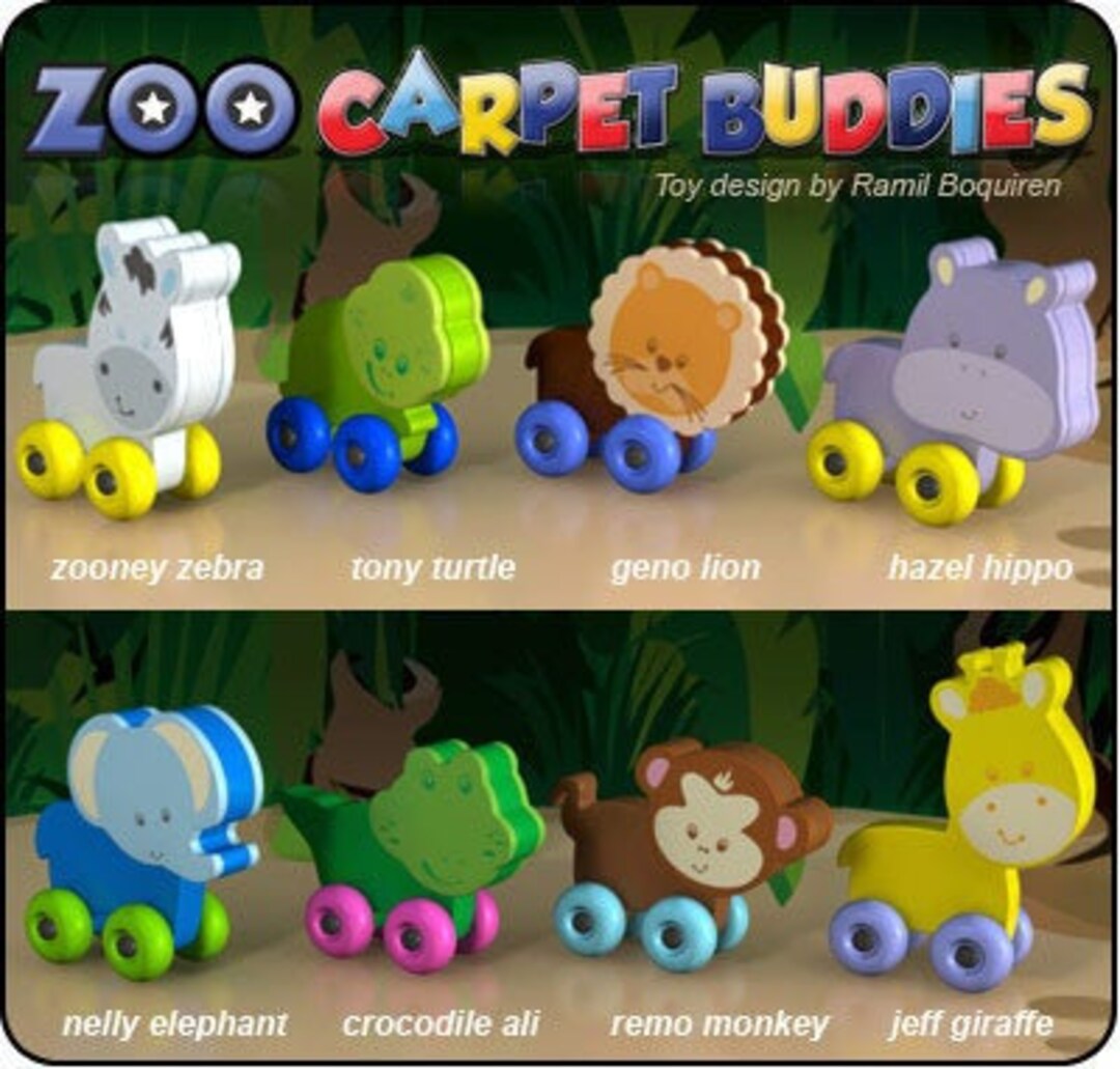 Zoo Carpet Buddies PDF Download - Etsy