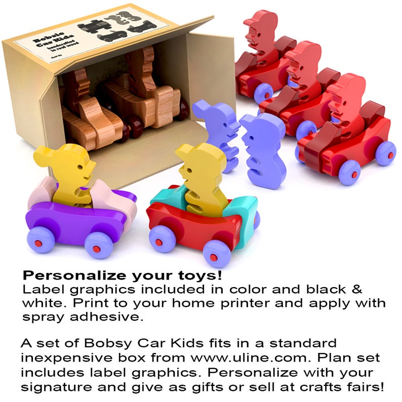 Easy Basics Bobsy Car Kids Wood Toy Plans & Patterns PDF - Etsy