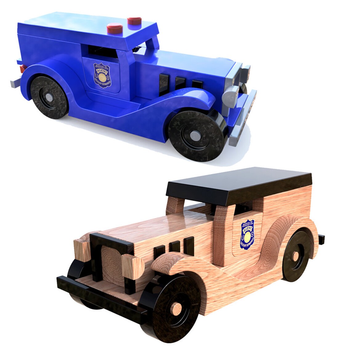 1930 FBI Limo & Gangster Cars Wood Toy Plans and Patterns 4 | Etsy