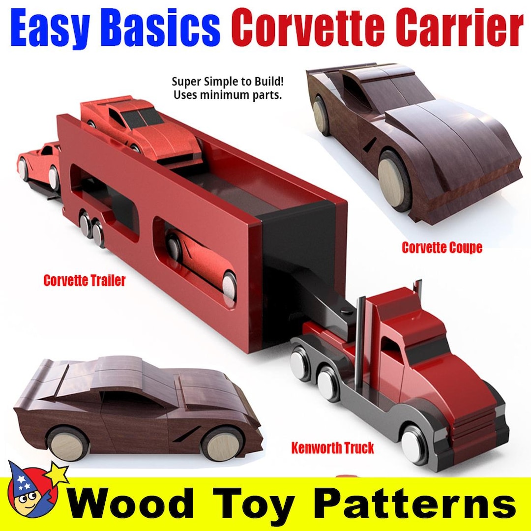 Easy Basics Corvette Carrier Wood Toy Plans & Patterns (3 PDF Downloads ...