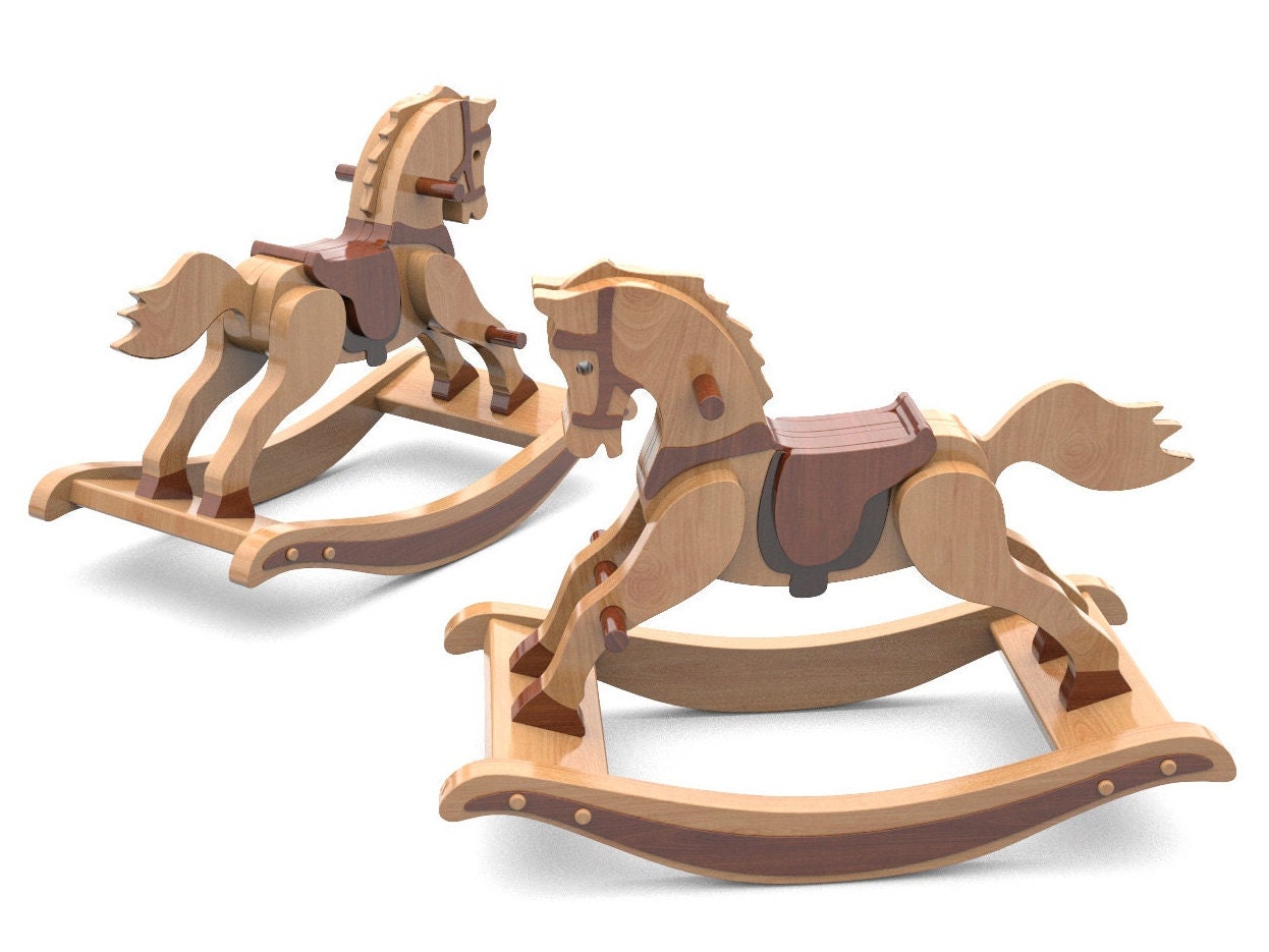 Antique 1890 Rocking Horse Wood Toy Plans & Patterns PDF - Etsy UK