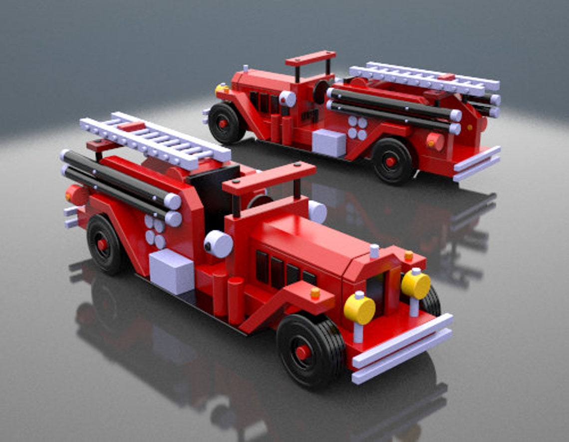 Table Saw Magic 1932 Fire Engine No. 36 Wood Toy Plans & - Etsy España