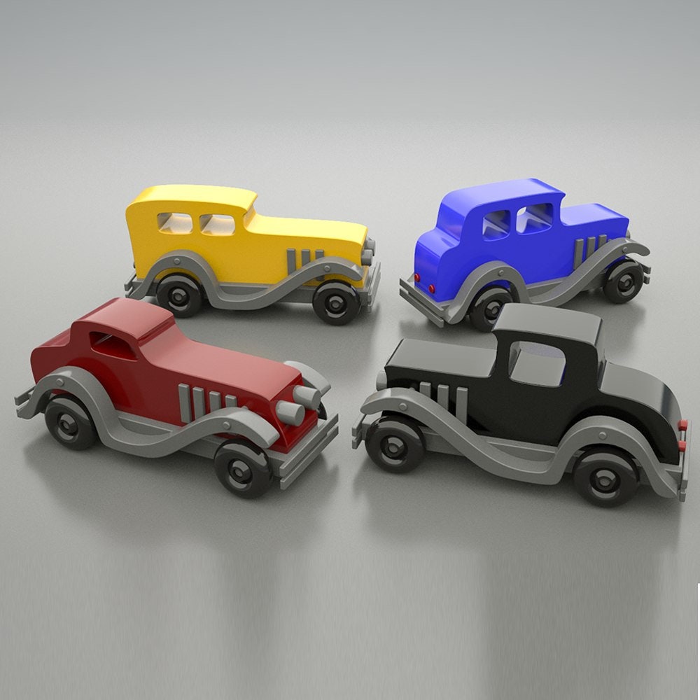 Antique Show Toy Car Roundup Wood Toy Plans & Patterns (PDF Download ...
