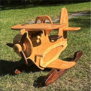Red Baron Rocking Biplane Wood Toy Plans & Patterns (PDF Download + SVG ...
