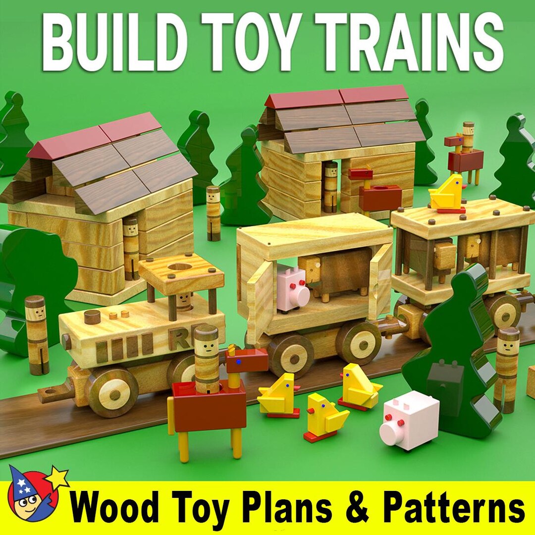 Build Wood Toy Trains Wood Toy Plans (PDF Ebook Download) - Etsy
