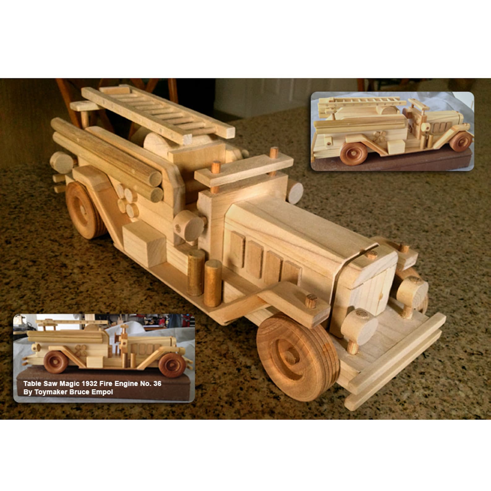 Table Saw Magic 1932 Fire Engine No. 36 Wood Toy Plans & Patterns (PDF ...