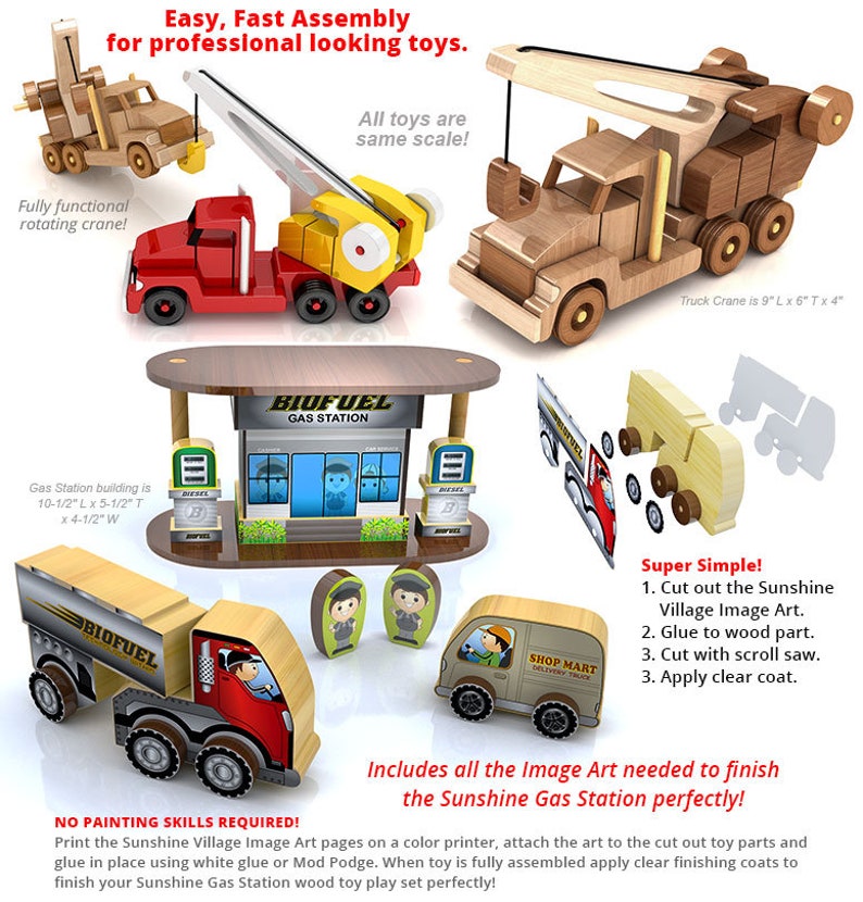 Play Buddies Truck Crane Sunshine Village Gas Station 2 PDF - Etsy