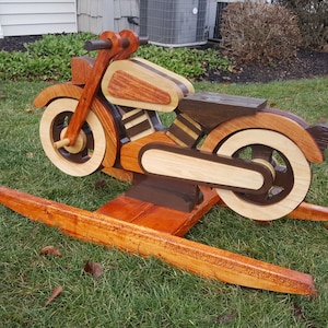 Rocking Motorcycle Wood Toy Plans & Patterns PDF Download SVG File for ...