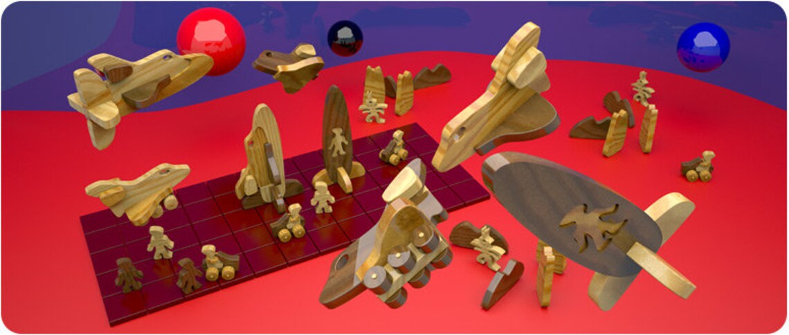 Red Planet Rockets Scroll Saw Plan Set PDF Download - Etsy