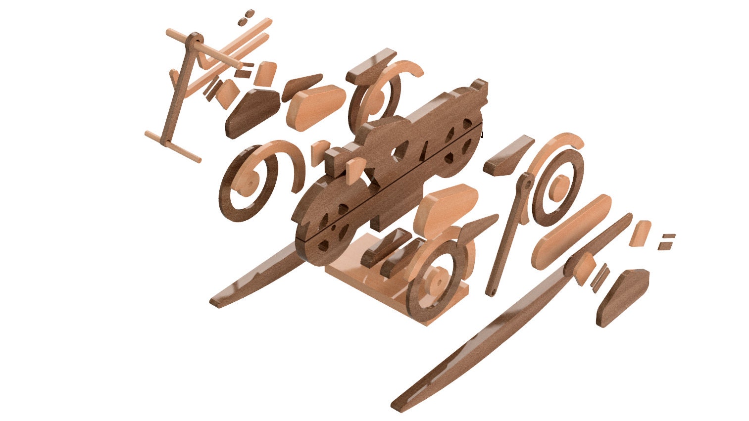 The Big Easy Rocking Motorcycle Wood Toy Plans & Patterns PDF - Etsy