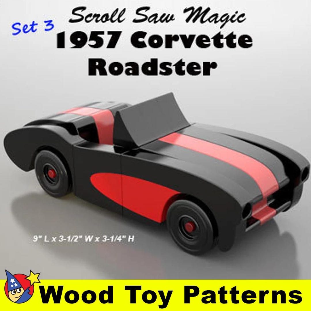 Set 3 - Scroll Saw Magic 1957 Corvette Roadster (PDF Download) - Etsy