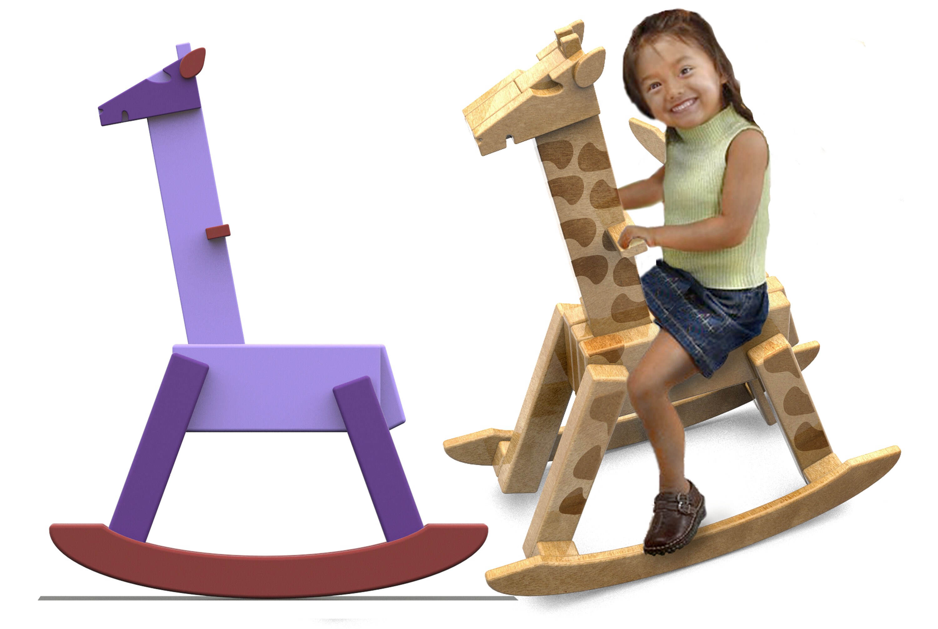 Quick N' Easy Rockin' Ride-on Giraffe Wood Toy Plans & | Etsy