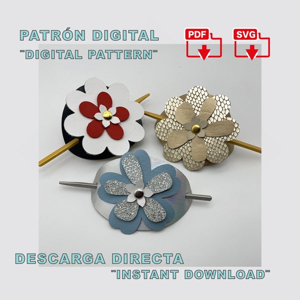 Leather Barrette Template - Etsy