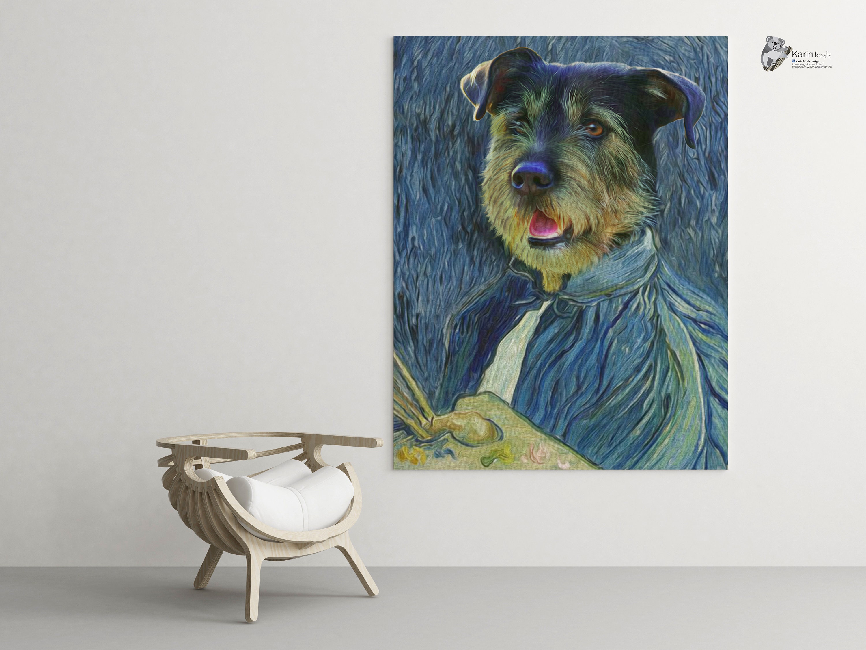 Vincent Van Gogh Dog Painting | Pet Portrait Painter Van Gogh | Custom ...