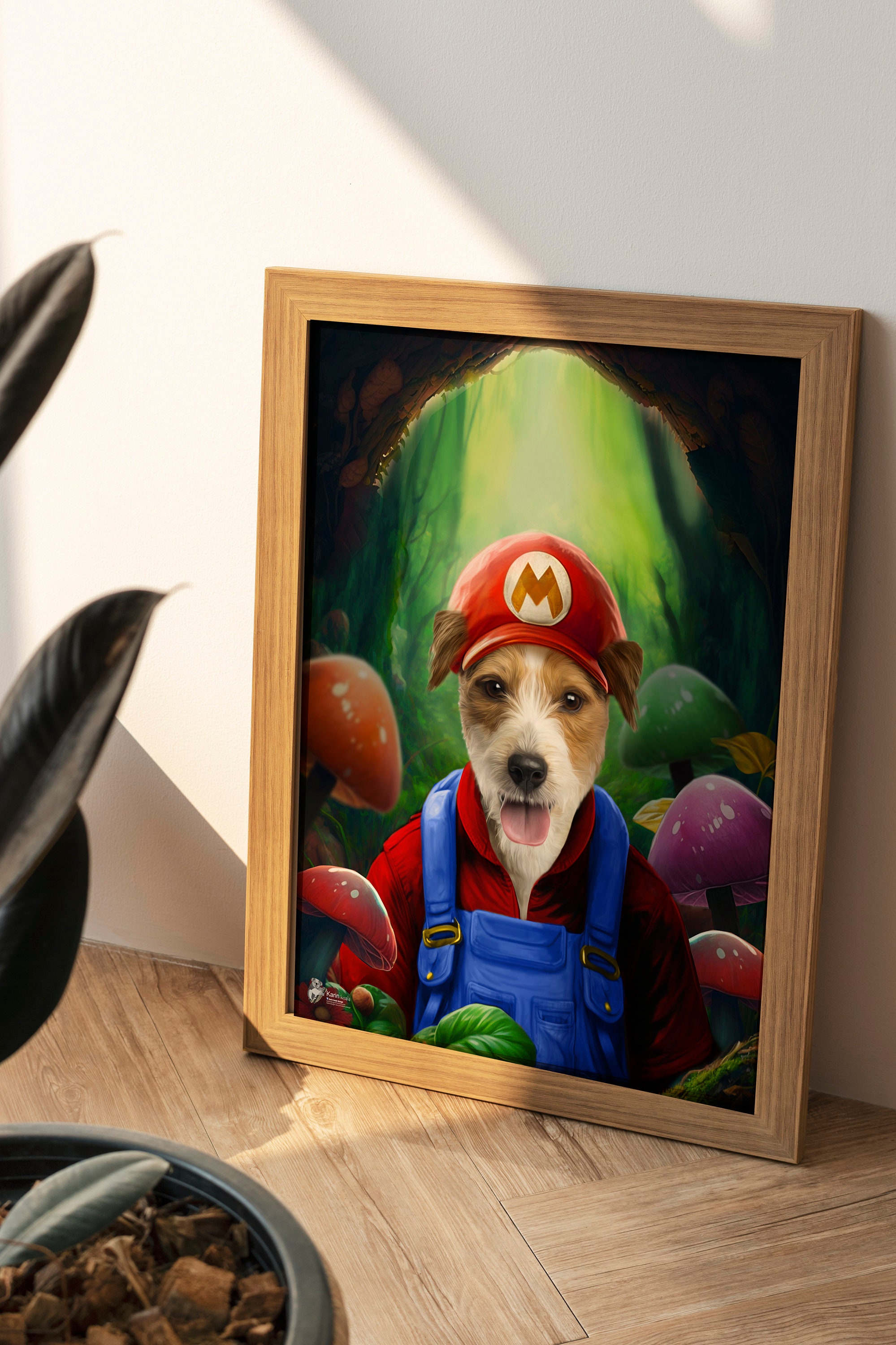 Super Mario Pet Painting | Dog Portrait Mario| Custom Dog Gift, Amazing ...