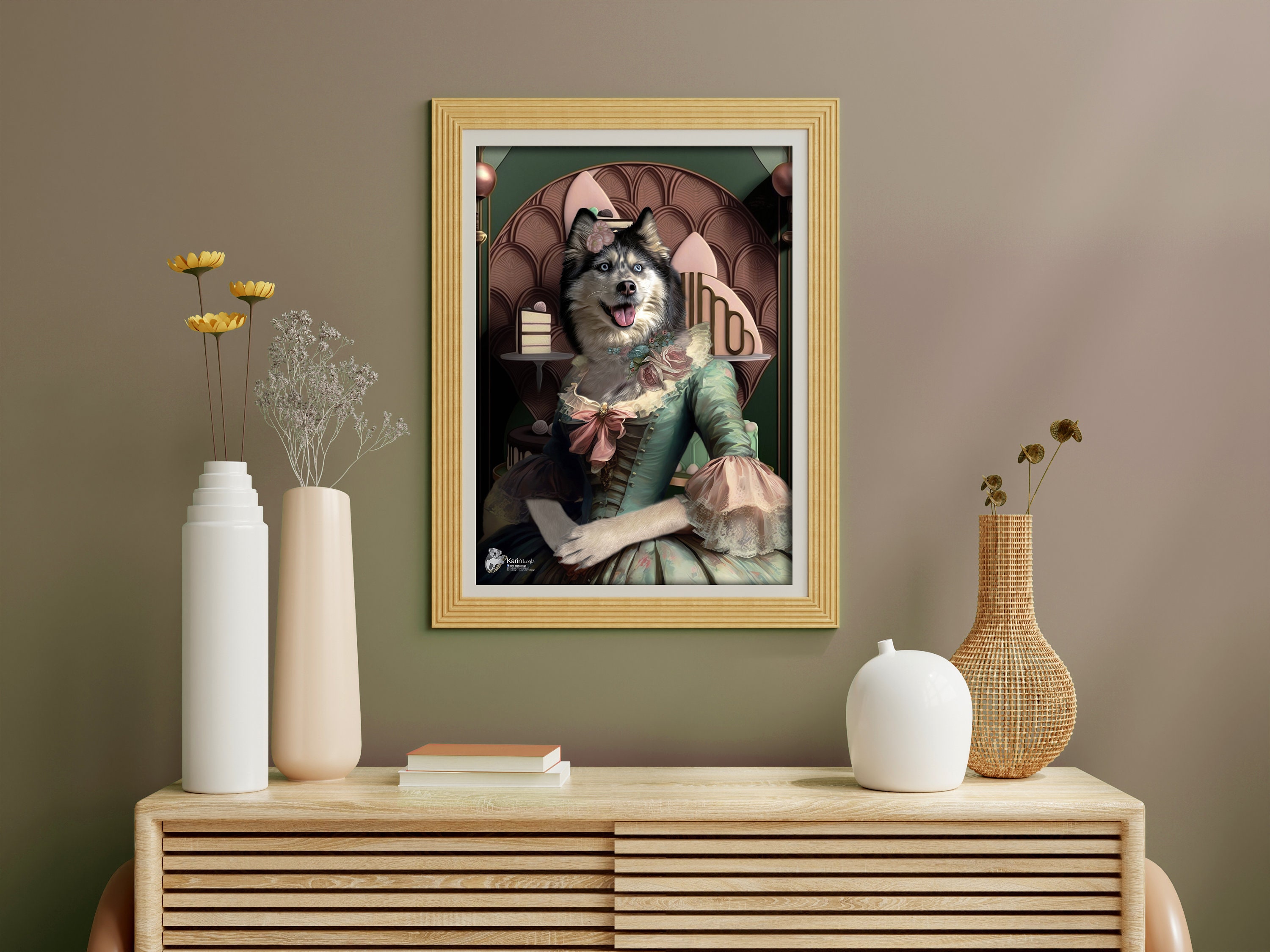 Marie Antoinette Pet Portrait | Fancy Pet Portrait | Custom Pet Gift ...