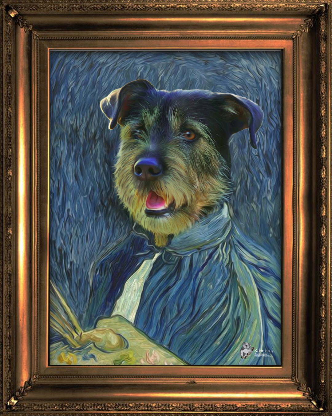 Vincent Van Gogh Dog Painting | Pet Portrait Painter Van Gogh | Custom ...