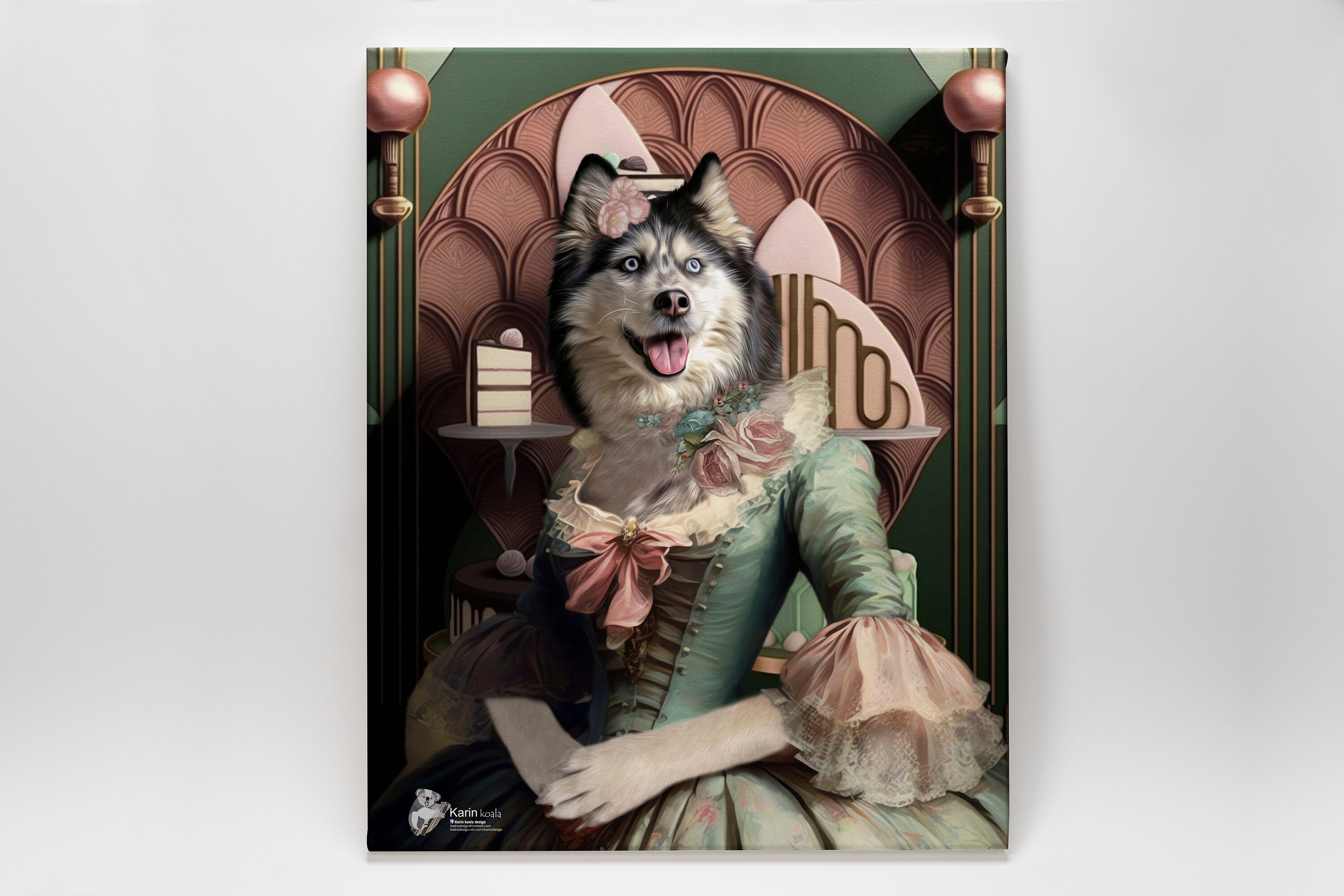 Marie Antoinette Pet Portrait | Fancy Pet Portrait | Custom Pet Gift ...