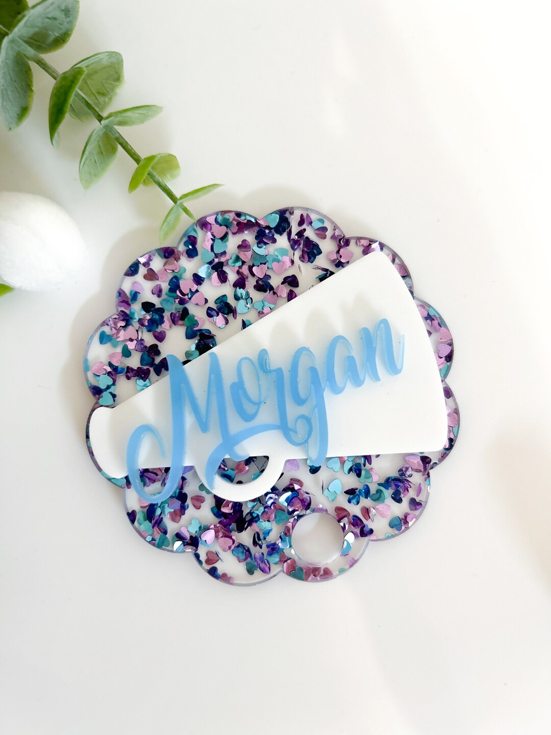 Megaphone Bag Tag | Bag Tag | Tumbler Topper | Personalized Bag Tag ...