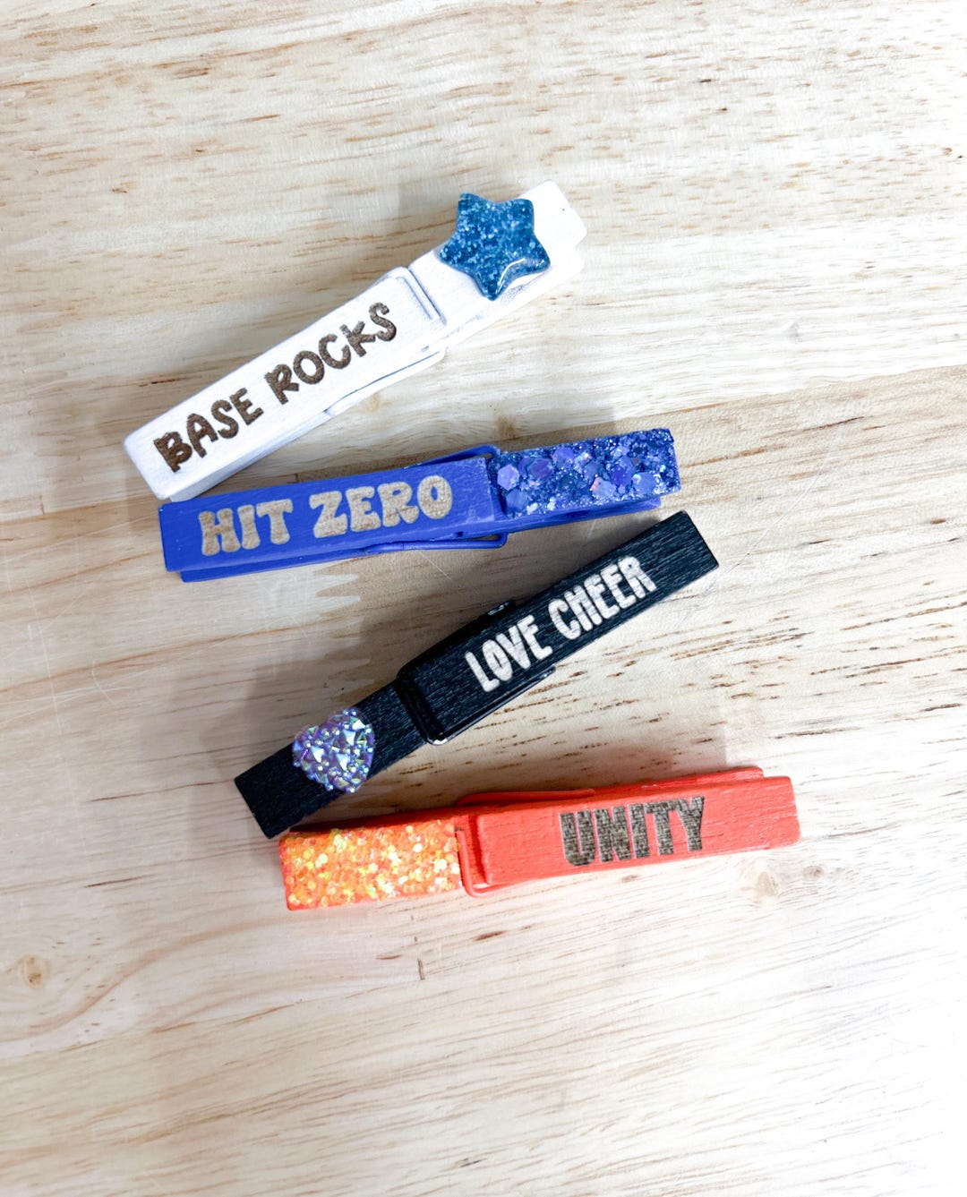 Spirit Clothes Pins - Cheer Clothespins - Cheerleading Clothes Pins - Cheer Spirit Pin - Cheer ...