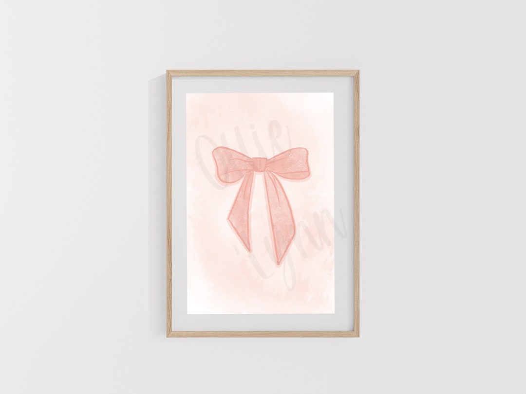 Printable Coquette Bow Print 4x6 JPEG, PNG - Etsy