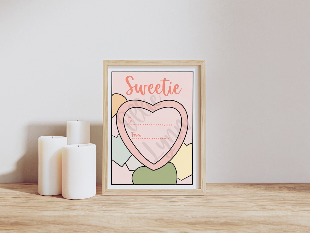 Hand Drawn Sweetheart Candy Box Digital Print, JPEG, PNG - Etsy