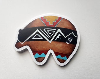 Native Bear Sticker - Etsy