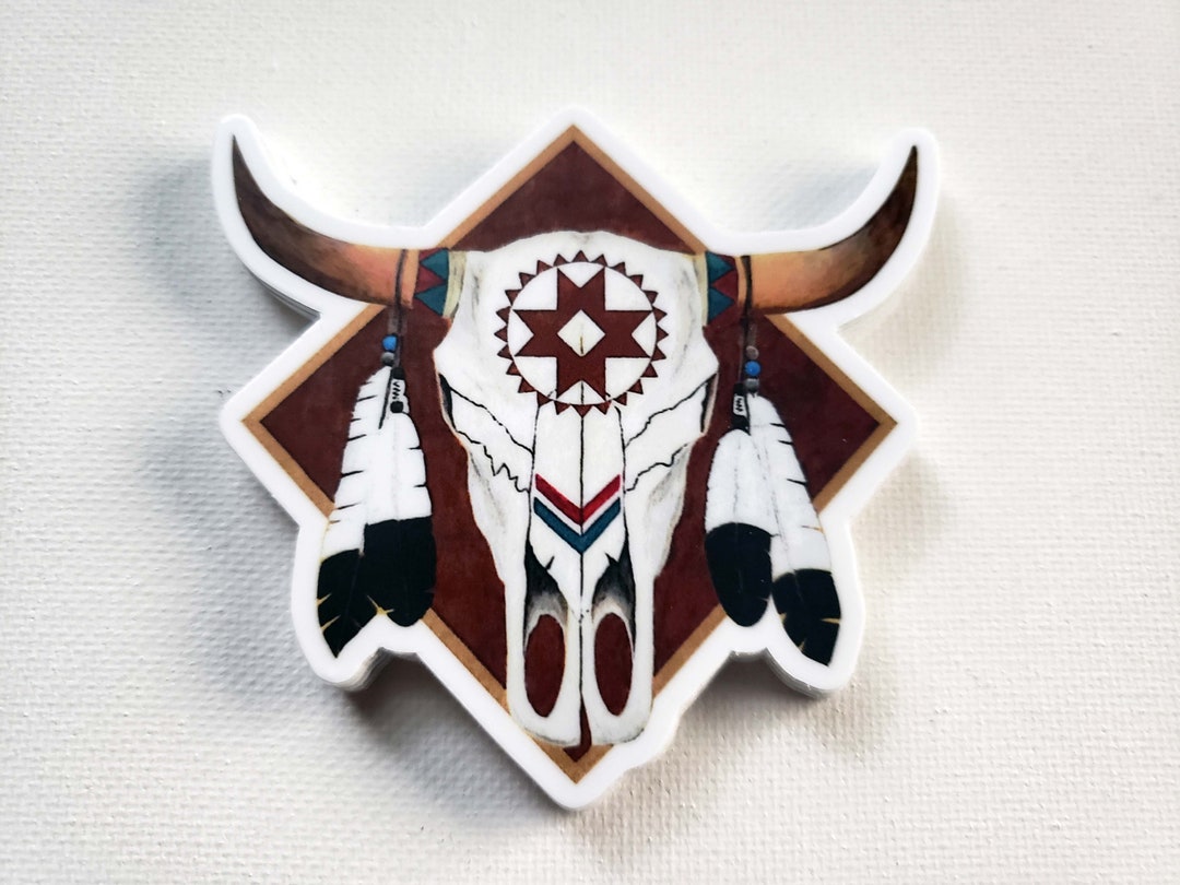 Bull Skull Sticker - Etsy