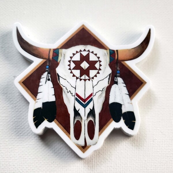 Bull Skull Sticker - Etsy