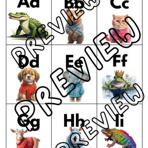 Phonics Flash Cards Featuring Upper and Lower Case With Animals to ...