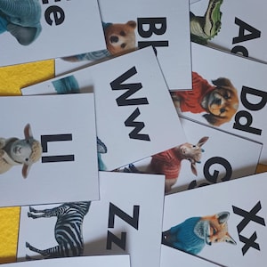 Animal ABC Flash Cards for Kids Phonics Learning Tool Print at Home and ...