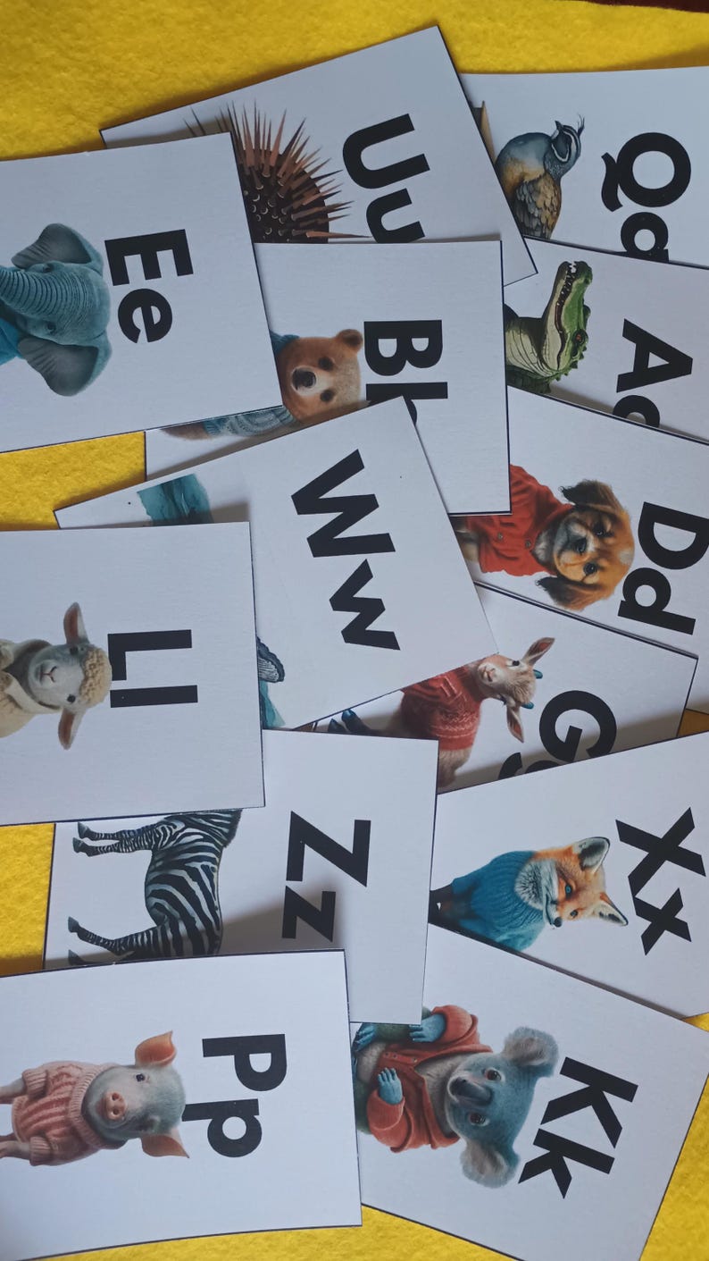 Animal ABC Flash Cards for Kids - Phonics Learning Tool - Print at Home ...